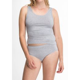 Speidel Damen Achselhemd "Bio Cotton plus", Gr. 40, grau, Single Jersey, Obermaterial: 92% Baumwolle, 8% Elasthan, meliert, Unterhemden, weich,