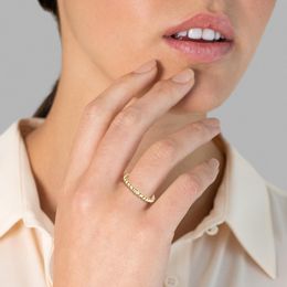 Glanzst&uuml;cke M&uuml;nchen Damen Fingerring "GSM680", 60, Silber 925 (Sterlingsilber), 2,3mm, gelb, GLANZST&Uuml;CKE M&Uuml;NCHEN, Silber 925 (Sterlingsilber), Fingerringe, mit Zirkonia