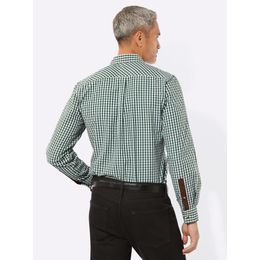 CLASSIC Herren Karohemdmoos, kariert, Gr. 43, gemustert, kariert, mehrfarbig, 50% Baumwolle, 50% Polyester, Hemden