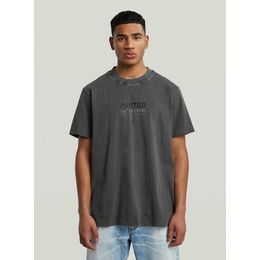 G-Star Raw G-STAR Damen T-Shirt "Multi Logo Overdyed Loose T-Shirt"dk schwarz gd, Gr. XS, Obermaterial: 100% Baumwolle, Shirts