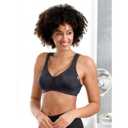 Viania Damen Soft-BH, Gr. 80, schwarz, 55% Polyamid, 35% Polyester, 10% Elasthan, BHs