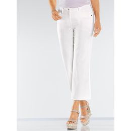 Inspirationen Damen 7/8-Jeans, wei&szlig;, Gr. 38, unifarben, 97% Baumwolle, 3% Elasthan, Jeans