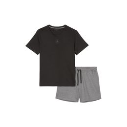 Marc O'Polo MARC O'POLO Herren Shorty "Mix N Match Cotton", Gr. Lschwarz, grau melange, Jersey, Obermaterial: 100% Baumwolle, Homewear-Sets, Baumwolle,