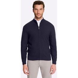 Strickjacke Marco Donati, Herren, Gr. 48, marine, 100% Baumwolle, Strickjacken Strickjacke