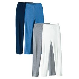 H.I.S. H.I.S Kinder Lange Unterhose, Gr. 92, blau, Feinripp, Obermaterial: 100% Baumwolle. Obermaterial 2: 60% Baumwolle, 40% Polyester. Melange in der