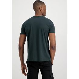 Herren Rundhalsshirt "Basic T 2 Pack", blau, Gr. XXL, Alpha Industries, bedruckt, Single Jersey, Obermaterial: 100% Baumwolle, Shirts