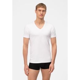 OLYMP Damen T-Shirt "OLYMP Level Five Unterzieh-T-Shirt, body fit"wei&szlig;, Gr. L, 94% Baumwolle, 6% Elasthan, Shirts