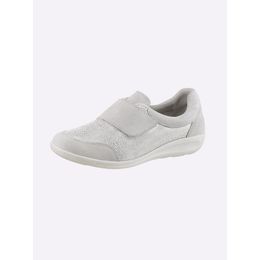 Classic Basics Damen Klettschuh, Gr. 42ecru, Glattleder, Nubukleder, Basic, Schuhe