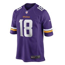Nike Kinder Footballtrikot "Nike Trikot Minnesota Vikings NFL Home Jersey Jefferson 18", lila, Gr. L, 100% Polyester, Trikots