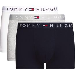 Herren Trunk "3P TRUNK WB", Tommy Hilfiger Underwear, Gr. XXL, grau, Jersey, Obermaterial: 95% Baumwolle, 5% Elasthan, unifarben, Unterhosen, mit