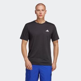 Herren T-Shirt "TR-ES COMF TEE", schwarz-wei&szlig;, Gr. L, adidas Performance, clean, Obermaterial: 76% Polyester, 12% Baumwolle, 12% Viskose, Shirts