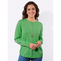 Casual Looks Damen Strickpullover "Langarm-Pullover", gr&uuml;n, Gr. 36, unifarben, 50% Baumwolle, 50% Polyacryl, Pullover