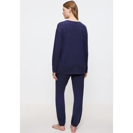 Triumph Damen Schlafanzug "Endless Comfort PK 01 LSL", Gr. 38, blau, Single Jersey, Obermaterial: 50% Baumwolle, 50% Modal, Homewear-Sets, weich und