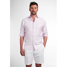 Eterna Herren Langarmhemd "MODERN FIT", rosa, Gr. 46, Twill, 59% Baumwolle, 41% Leinen, Hemden, EASY IRON (b&uuml;gelleicht)