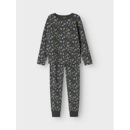 name it Jungen Schlafanzug "NKMNIGHTSET IRON SPACE NOOS", Gr. 86, grau, Jersey, Obermaterial: 95% Baumwolle, 5% Elasthan, bedruckt, Homewear-Sets, in