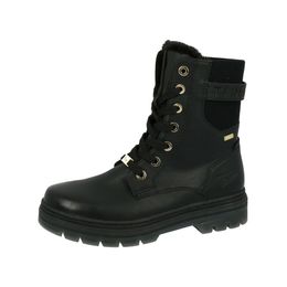 Tom Tailor Damen Schn&uuml;rstiefelette "Tom Tailor Stiefelette Lederimitat/Textil", Gr. 37, schwarz, Lederimitat, Textil, Schuhe
