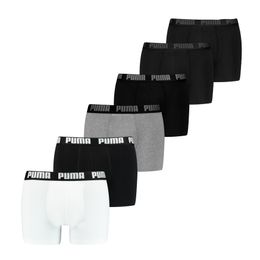 Puma Herren Boxershorts "Puma MEN EVERYDAY BOXER", Gr. XL, wei&szlig;, Single Jersey, Obermaterial: 95% Baumwolle, 5% Elasthan, Unterhosen, Elastischer