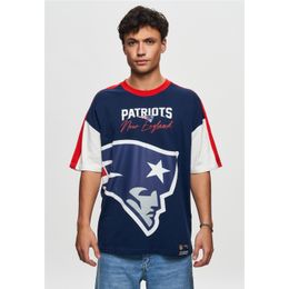 Recovered Damen T-Shirt "NFL Patriots New England Cut and Sew Oversized", blau, Gr. L, bedruckt, 100% Baumwolle, Shirts, f&uuml;r alle New England