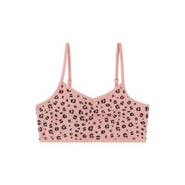 Buffalo M&auml;dchen Bustier, Gr. 158, rosa, Jersey, Obermaterial: 92% Baumwolle, 8% Elasthan (LYCRA), bedruckt, unifarben, Basic, BHs, mit verstellbaren