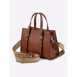 Heine Damen Tasche, Braun, Handtaschen, Material: Synthetik