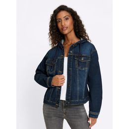 Heine Damen Jeansblazer "Jeans-Jacke", blau, Gr. 44, 98% Baumwolle, 2% Elasthan, Blazer