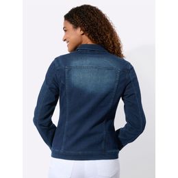 Inspirationen Damen Jeansjackeblau, stone, washed, Gr. 48, unifarben, 78% Baumwolle, 20% Polyester, 2% Elasthan, Jacken