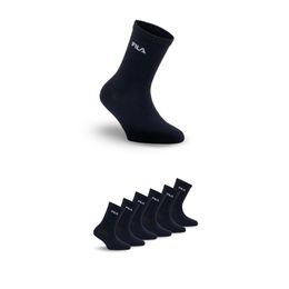 Fila Herren Socken, Gr. 35, schwarz, Baumwollmischung, Socken, breites Rippenb&uuml;ndchen, Cotton-Mix, Unisex