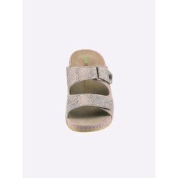 Waldl&auml;ufer WALDL&Auml;UFER Damen Pantolette, Gr. 39ros&eacute;, Leder, Rindsleder, Veloursleder, Schuhe