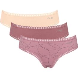 Sloggi Damen Hipster "GO Crush", Gr. M, bunt, Single Jersey, Obermaterial: 95% Baumwolle, 5% Elasthan, Unterhosen, Spitze, elastisch, weich,