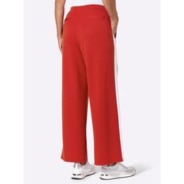 Inspirationen Damen Jerseyhoseerdbeere, wei&szlig;, Gr. 38, gemustert, mehrfarbig, 50% Modal, 44% Polyester, 6% Elasthan, Hosen