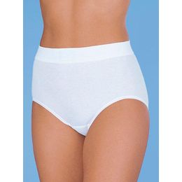 Sloggi Damen Slip, Gr. 46, wei&szlig;, 95% Baumwolle, 5% Elasthan, Unterhosen