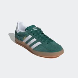 Herren Sneaker "GAZELLE INDOOR", adidas originals, Gr. 42,5collgr&uuml;n, ftwwht, gum2, Leder, Synthetik, Schuhe