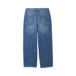 Tom Tailor Jungen 5-Pocket-Jeans, blau, Gr. 152, unifarben, Denim/Jeans, Obermaterial: 100% Baumwolle, Jeans, Baggy Jeans- mit ausgestelltem Bein