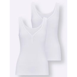 w&auml;schepur W&Auml;SCHEPUR Damen BH-Hemd, Gr. 48, wei&szlig;, 100% Baumwolle, BHs