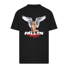 MisterTee Damen T-Shirt "MisterTee Herren Fallen Angel Tee"schwarz, Gr. M, bedruckt, 100% Baumwolle, Shirts