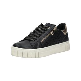 Marco Tozzi Damen Plateausneaker "Marco Tozzi Sneaker Lederimitat", Gr. 40, schwarz, Lederimitat, Schuhe