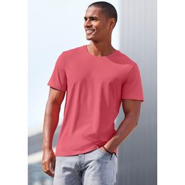 Herren T-Shirt, rot, Basic, Gr. S, AUTHENTIC LE JOGGER, unifarben, Jersey, Obermaterial: 100% Baumwolle, Shirts, Freizeitshirt aus 100% Baumwolle