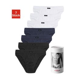 s.Oliver Herren Slip "Herren Unterhose", Gr. M, blau, Jersey, Obermaterial: 100% Baumwolle, unifarben, Unterhosen, Wochenration in einer Dose