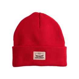 Levi's Beanie LEVI'S "EMBARCADERO BEANIE", Herren, rot (rhythmic rot), Strick, Kunstfaser, M&uuml;tzen Beanie, Unisex