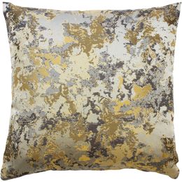 Dekokissen Home Wohnideen "KIRAN" Gr. 1, gold (goldfarben, gemustert), B:40cm L:40cm, Polyester, Dekokissen_Sitzkissen_Kissenh&uuml;llen, Deko Jacquardgem, Kissenh&uuml;lle ohne F&uuml;llung, 1 St&uuml;ck
