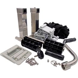 Planenaufroller Ubbink "Aufrollvorrichtung PREMIUM", silber, B:10cm H:30cm L:555cm, Aluminium, Winden, f&uuml;r Pools mit R&auml;ndern aus Holz, Rohren, Metall oder Beton