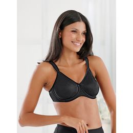 Triumph Damen Minimizer-BH, Gr. 75, schwarz, 71% Polyamid, 29% Elasthan, BHs