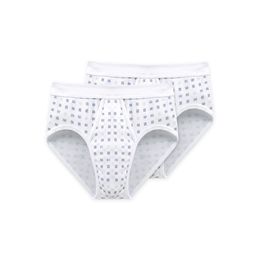 Schiesser Herren Slip "Essentials", Gr. 6, wei&szlig;, Feinripp, Obermaterial: 100% Baumwolle, Unterhosen, mit Eingriff, Feinripp-Qualit&auml;t, Softbund,
