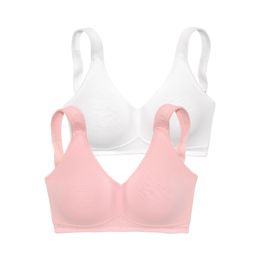 Petite Fleur Damen Soft-BH, Gr. 95, rosa, Trikot, Obermaterial: 95% Baumwolle, 5% Elasthan, BHs, ohne B&uuml;gel, aus weicher Baumwolle