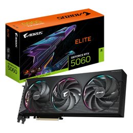 Gigabyte Grafikkarte "AORUS GeForce RTX 5060 ELITE 8G Grafikkarte - 8GB GDDR7, 128bit, PCI-E", ohne farbbezeichnung, Grafikkarten