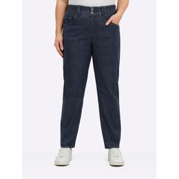 Bequeme Jeans sheego, Damen, Gr. 40, Normalgr&ouml;&szlig;en, dunkelblau, 99% Baumwolle, 1% Elasthan, unifarben, lang, Jeans