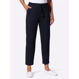 7/8-Hose Classic Basics, Damen, Gr. 38, Normalgr&ouml;&szlig;en, marine, 50% Baumwolle, 50% Polyester, unifarben, Hosen 7/8-Hose