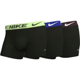 NIKE UNDERWEAR Herren Trunk "TRUNK 3PK", Gr. Lblk, brly volt, gme ryl, burg crh wb, Jersey, Obermaterial: 92% Polyamid, 8% Elasthan, Unterhosen, mit