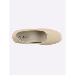 CLASSIC Damen Ballerina, Gr. 36beige, Glattleder, Basic, Schuhe