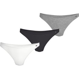 Damen Brasilslip "3 PACK DIPPED BRAZILIAN", Tommy Hilfiger Underwear, Gr. XL, wei&szlig;, Jersey, Obermaterial: 95% Baumwolle, 5% Elasthan, unifarben,
